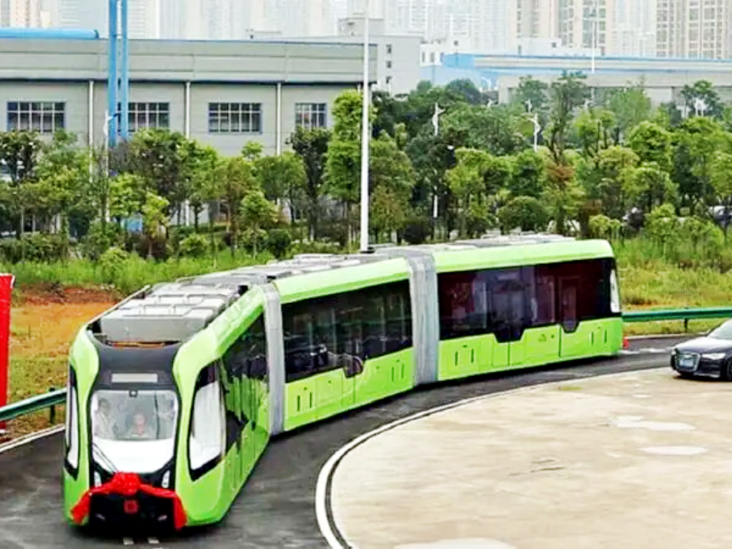 China inaugura o primeiro trem sem trilhos funcional do MUNDO e ...